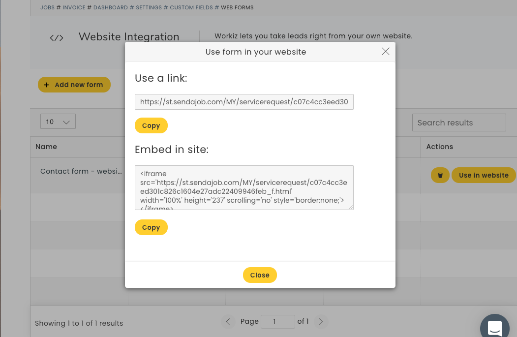 Website Integration - Adding a Service Form to Your Website – Workiz