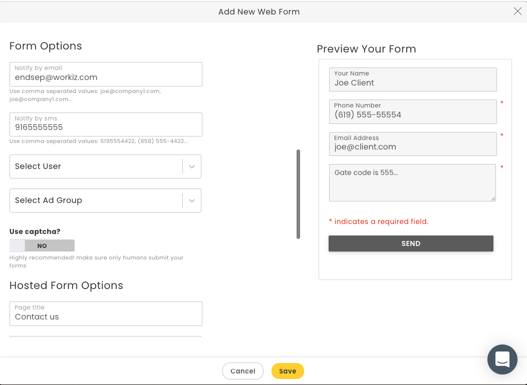 Website Integration - Adding a Service Form to Your Website – Workiz