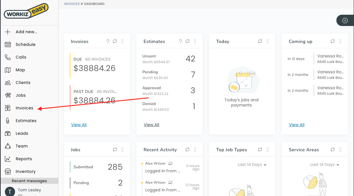 Searching for jobs, leads, and clients – Workiz