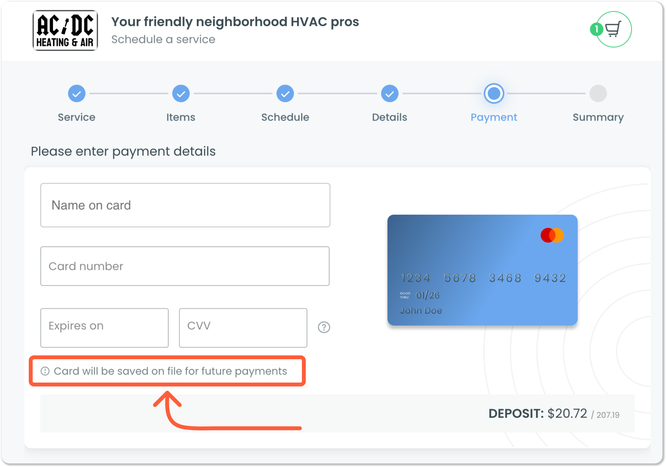 How to add a card on file for clients – Workiz