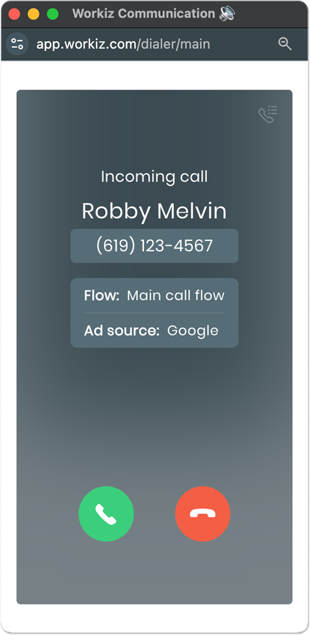 How to make and answer calls using Workiz Phone on desktop – Workiz
